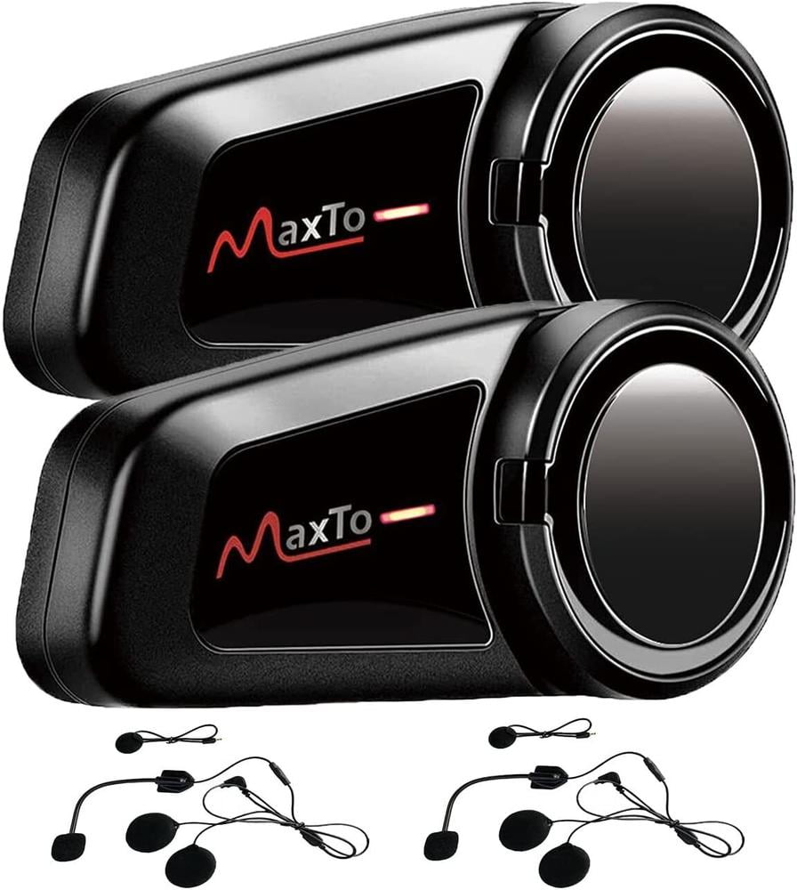 2Pcs Motorcycle Helmet to Helmet Bluetooth Intercom Headset - Walmart.com