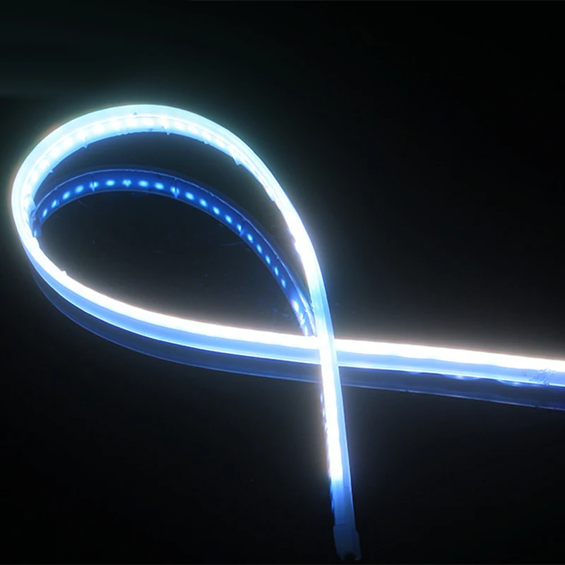 2Pcs Motorcycle LED DRL Daytime Running Lights Tail Light Strip Flowing ...