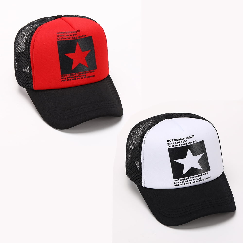 2Pcs Multi-Color Couple Baseball Cap Hip-Hop Hollow Hat Men's and Women ...