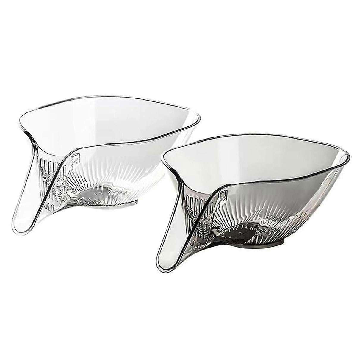 2Pcs Multi-Functional Drain Basket, Drainage Basket Funnel, Kitchen ...