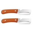 2Pcs Multifunctional Wooden Handle Peeler Stainless Steel Blade Peeling ...