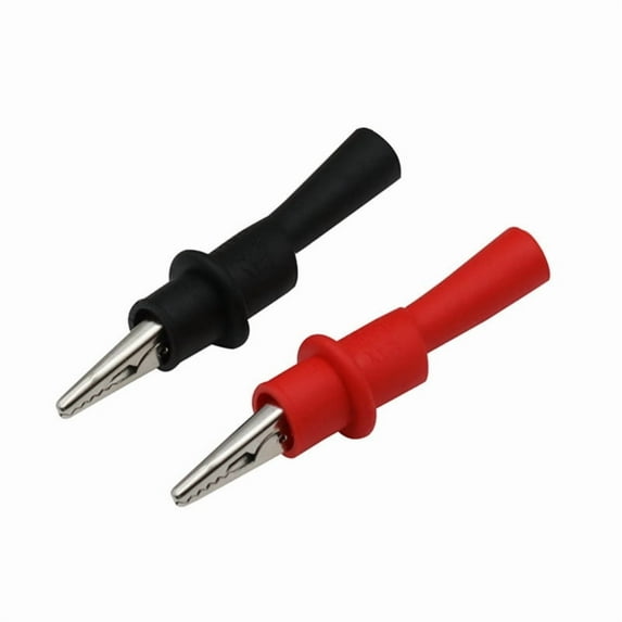 2Pcs Multimeter Push on Alligator Clips Insulated Crocodile Clamps Wire ...
