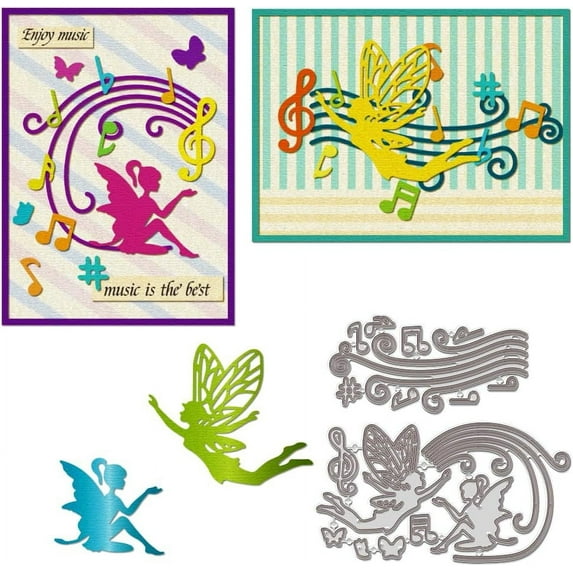 2Pcs Music Elf Metal Cutting Dies Music Notes Carbon Steel Cutting Dies ...