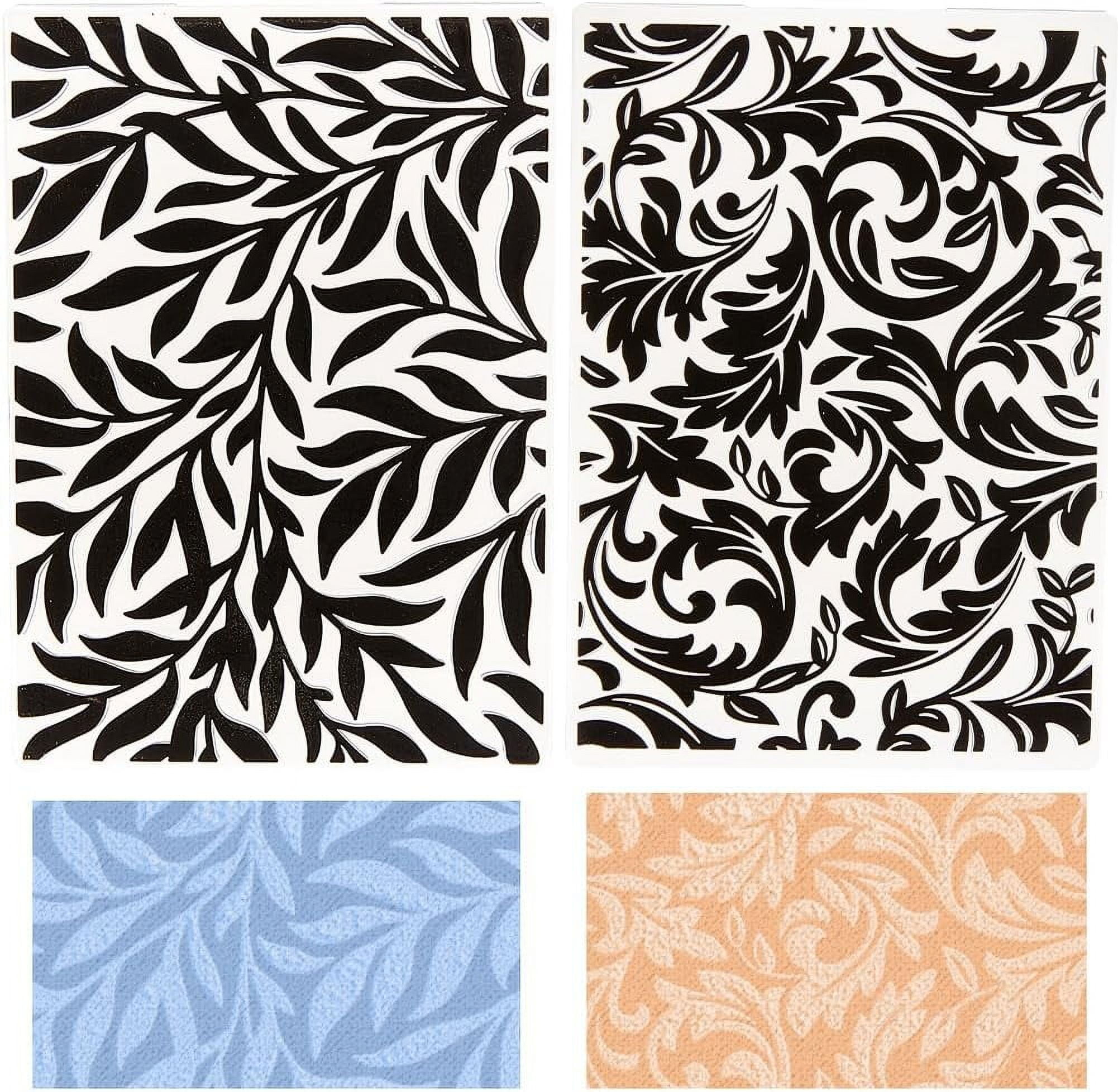 2Pcs Music Note 3D Embossing Folder Background Waves Plastic Embossing ...