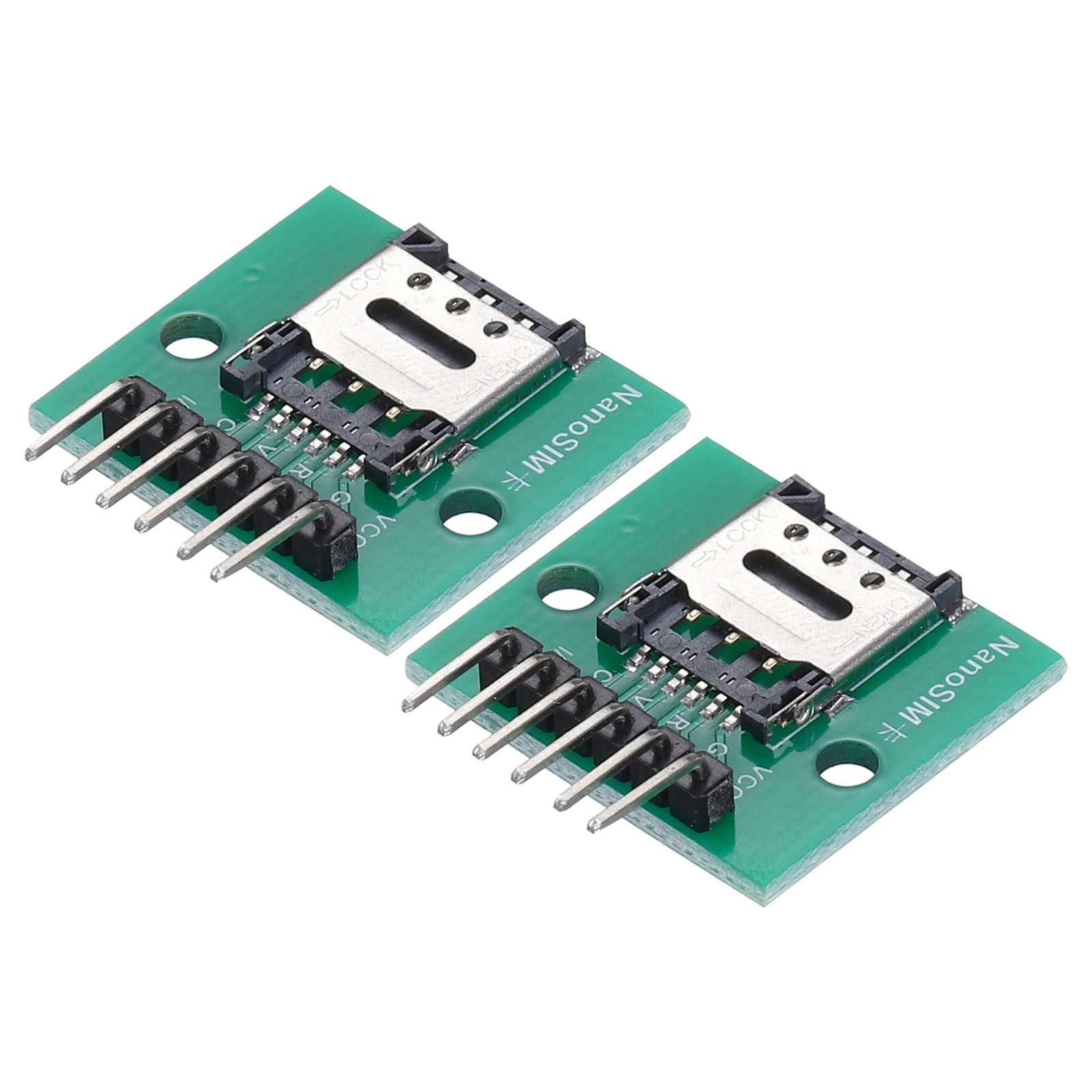 2Pcs Nano SIM 6Pin Test Board PCB Board with 5Pin Angled Pin for DIY ...