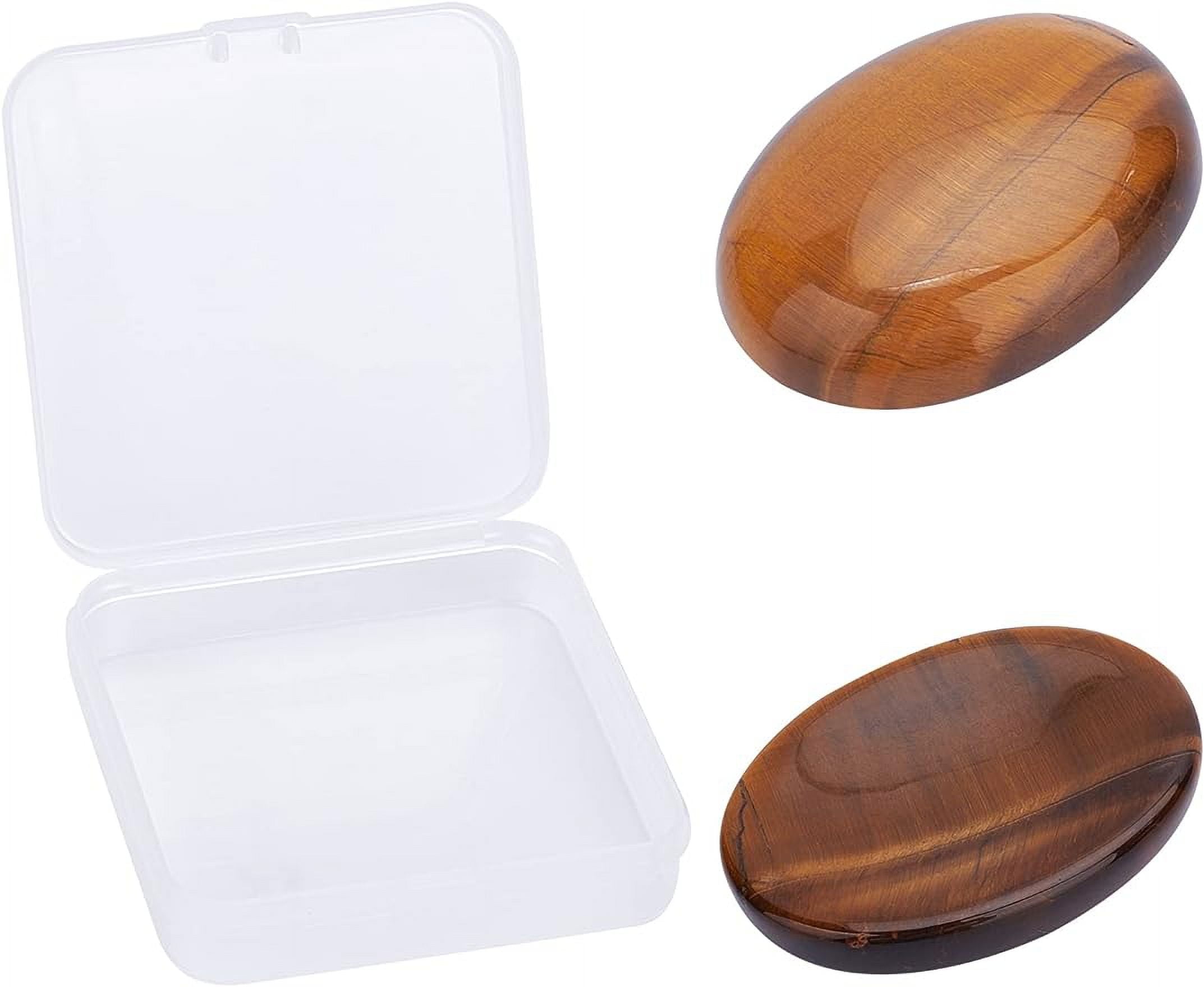 2Pcs Natural Tiger Eye Worry Stone Crystal Therapy Gemstones Chakra ...