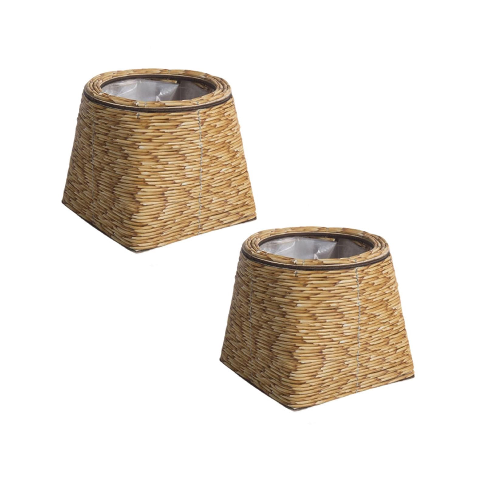 2Pcs Natural Wicker With Liner Handwoven For Indoor And Outdoor Use ...