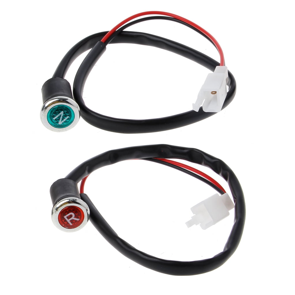 2Pcs Neutral Reverse Motorcycle N/R Light Indicator ATV Light Gear for ...