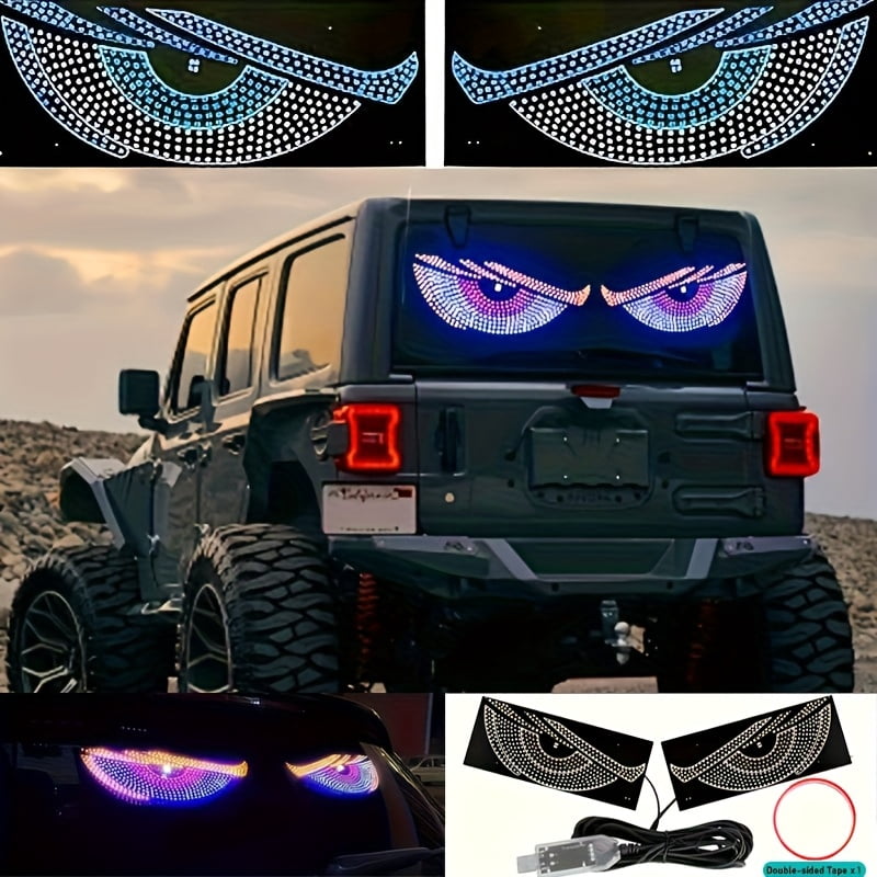 2Pcs New Upgrade Big Eyes Devil's Eye LED Light | USB 5V Demon Eye ...