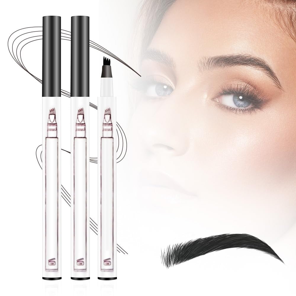 2Pcs New Waterproof Brow Pencil with Micro-Fork Tip, 3D Magic Eyebrow ...