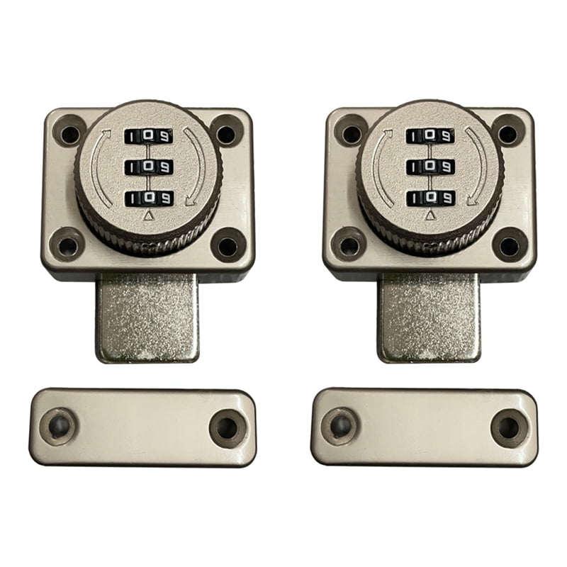 2Pcs No PunchingCombination Lock Latch Bolt Latch Door Hitch Sliding ...