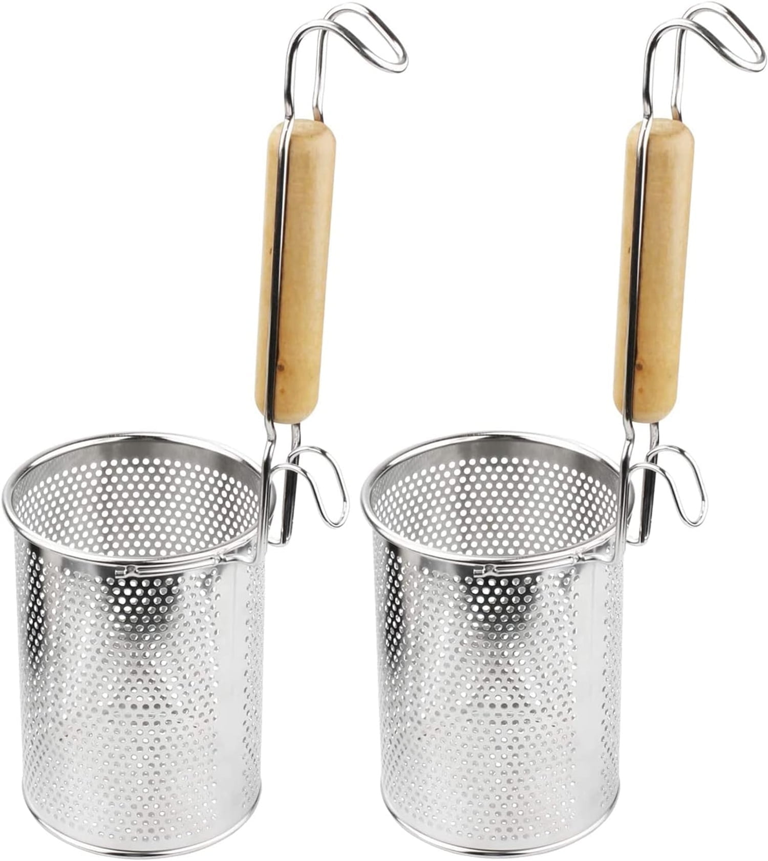2Pcs Noodle Spoon Mesh Colander,Stainless Steel Mesh Basket,Boiling ...
