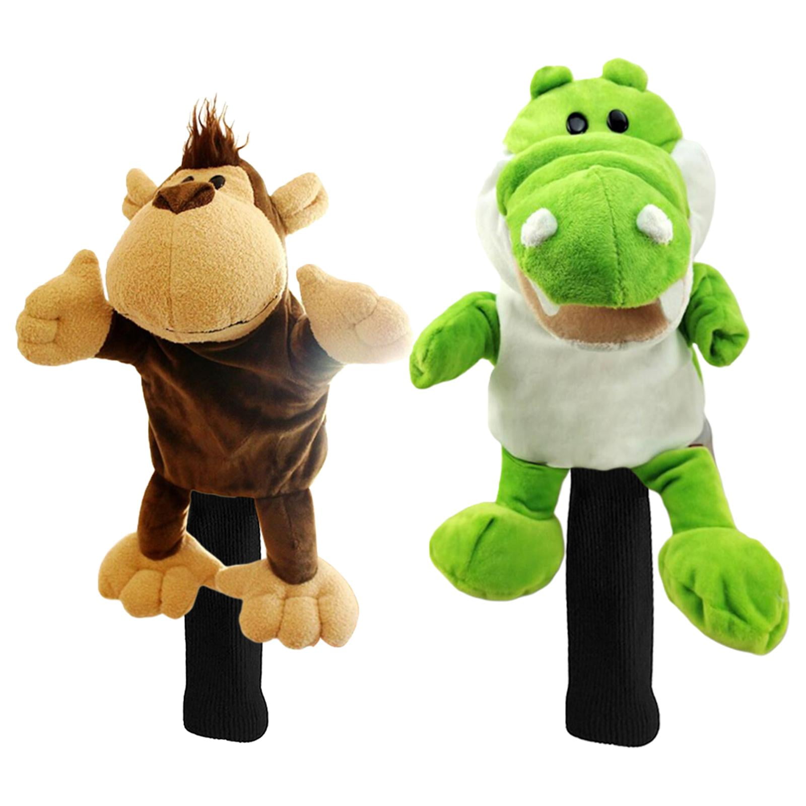 2Pcs Novelty Golf Club Headcover Cartoon Plush Animal Wood Driver Head ...
