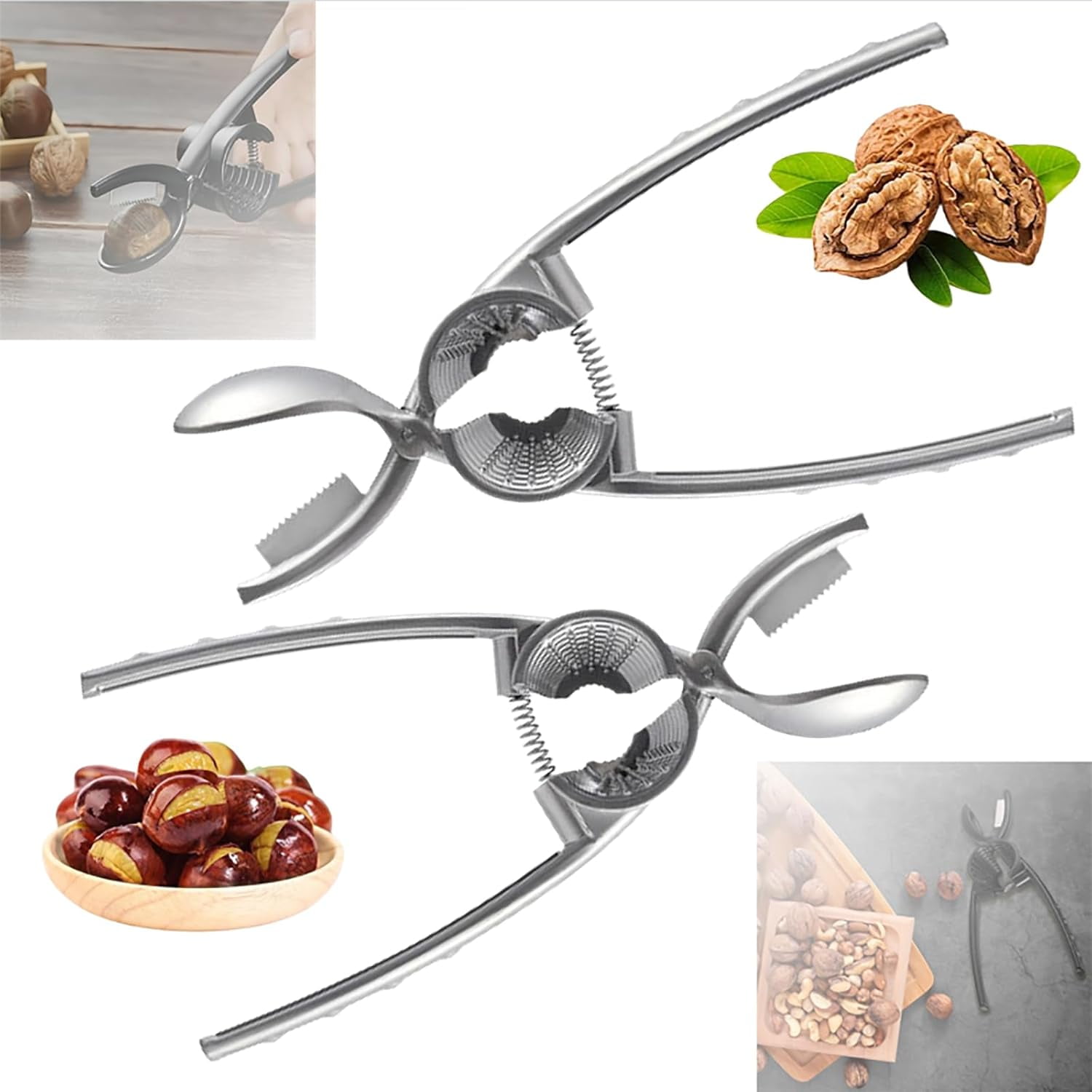 2Pcs Nut Crackers Nutcracker for Walnuts, Tool for Nuts, Nut Cracker ...