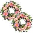 2Pcs Offer Countdown! Summer Berry Wreath Festival Rattan Door Hanging ...
