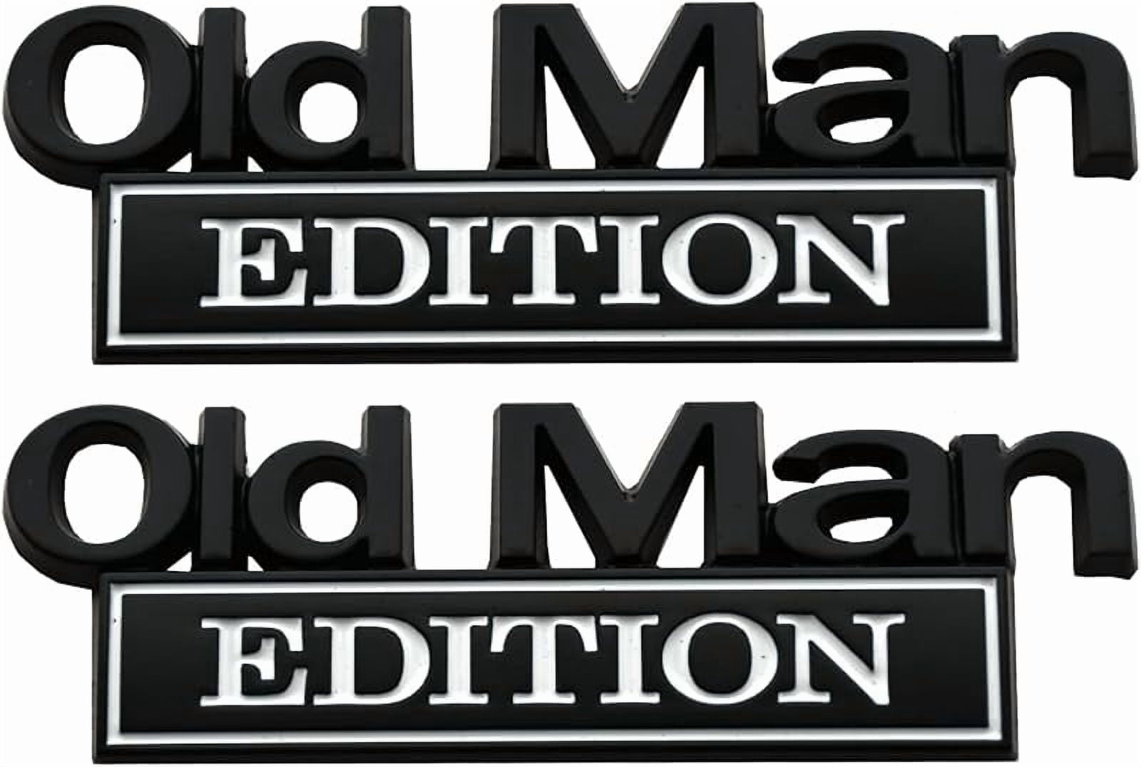 2Pcs Old Man Edition Emblems 3D Metal Badge Side Rear Tailgate Bumper ...