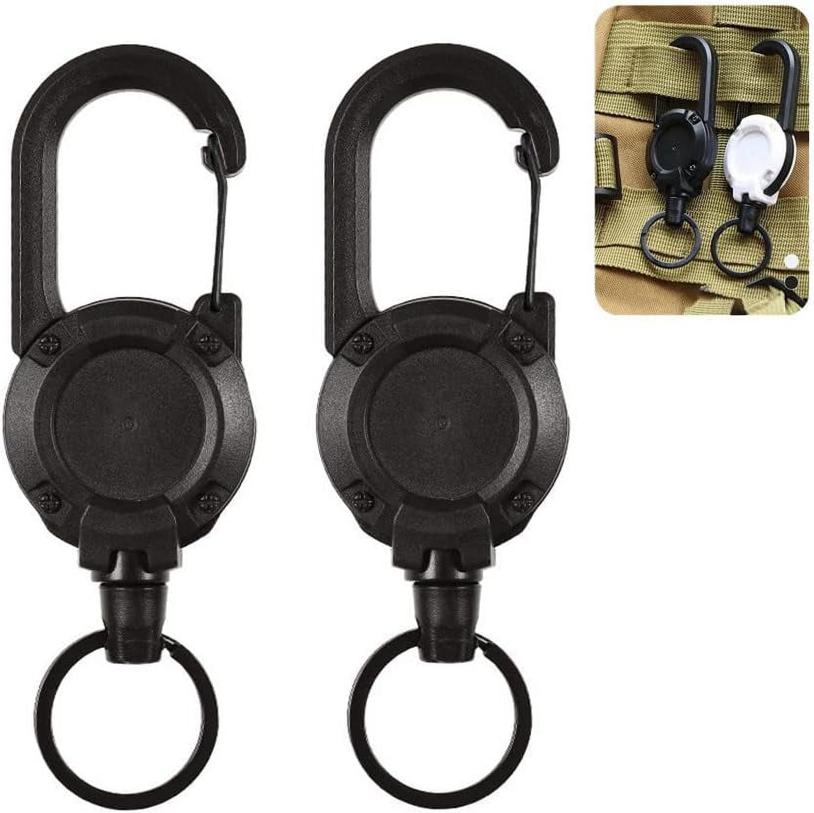 2Pcs Outdoor Automatic Retractable Wire Rope Luya Anti-Theft Tactical ...