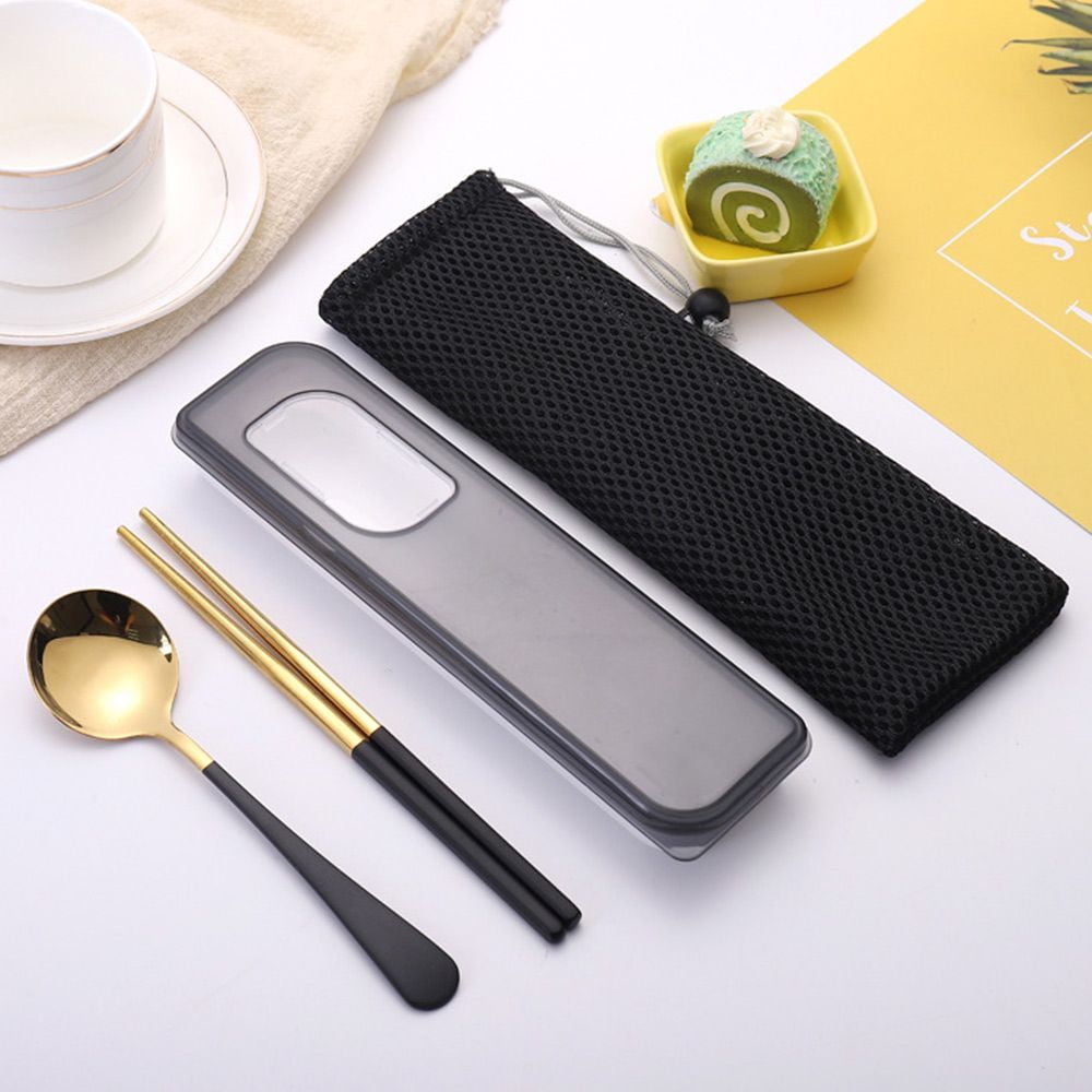 2Pcs Outdoor Cutlery Set Fork Spoon Set Camping Dinnerware Set ...