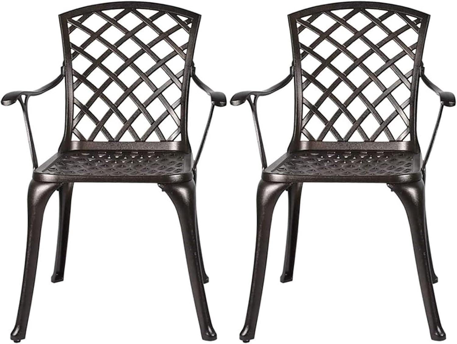 2Pcs Outdoor Dining Chairs, Stackable Dining Chairs Set of 4, Stackable ...