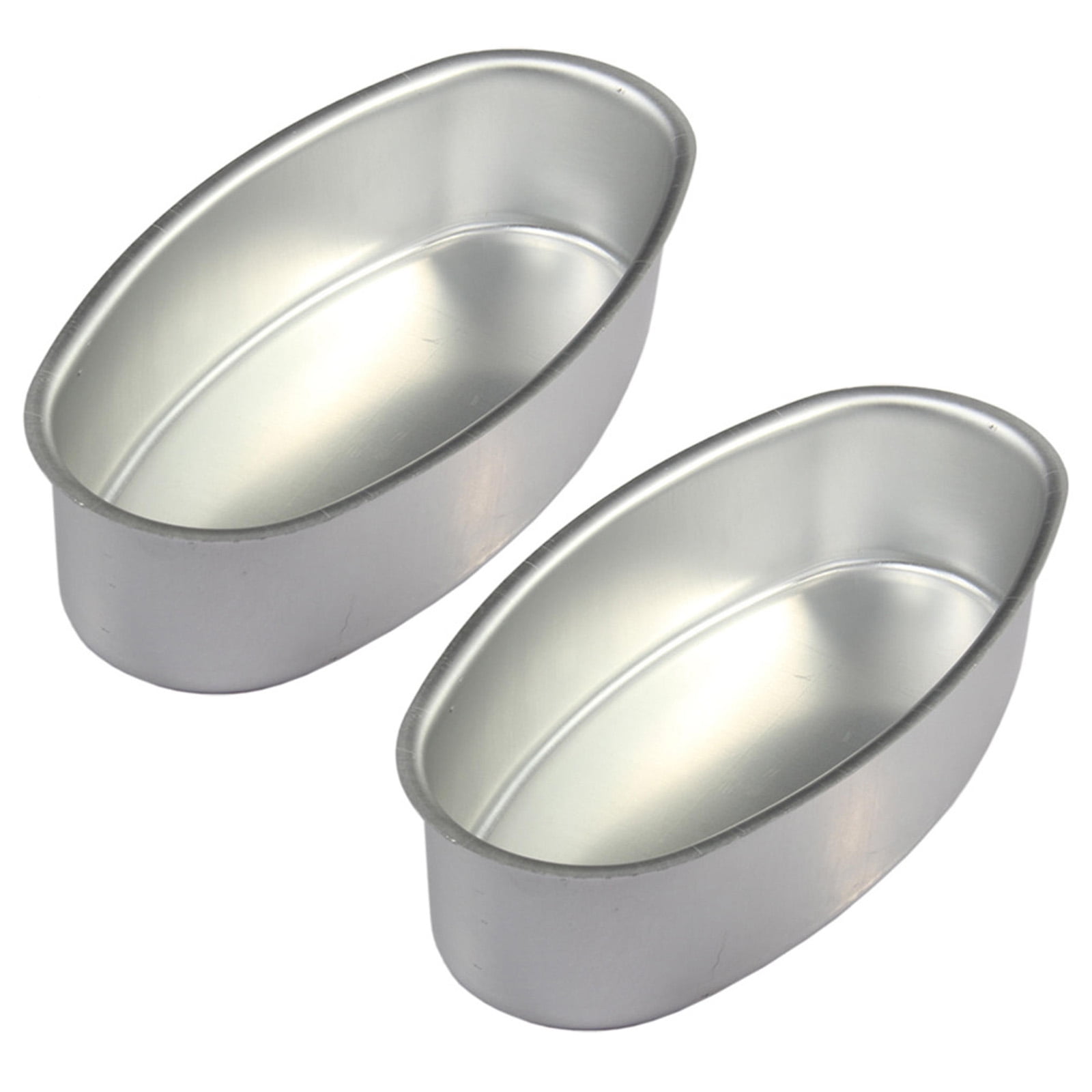 2Pcs Oval Shape Cake Pans NonStick Aluminum Cheese Cake Molds Bakewares ...
