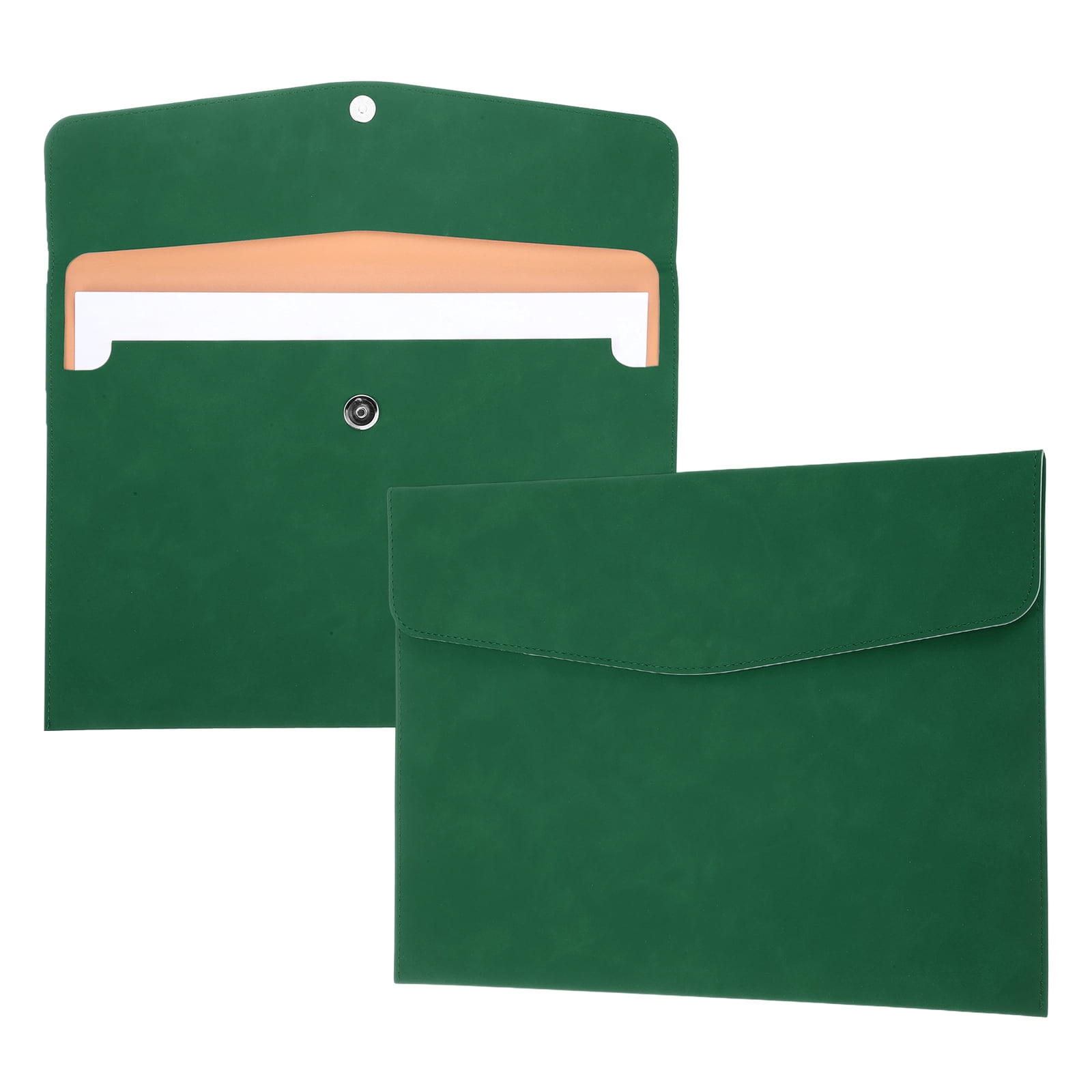 2Pcs PU Leather File Folders, 13x9" A4 Document Holder Waterproof ...