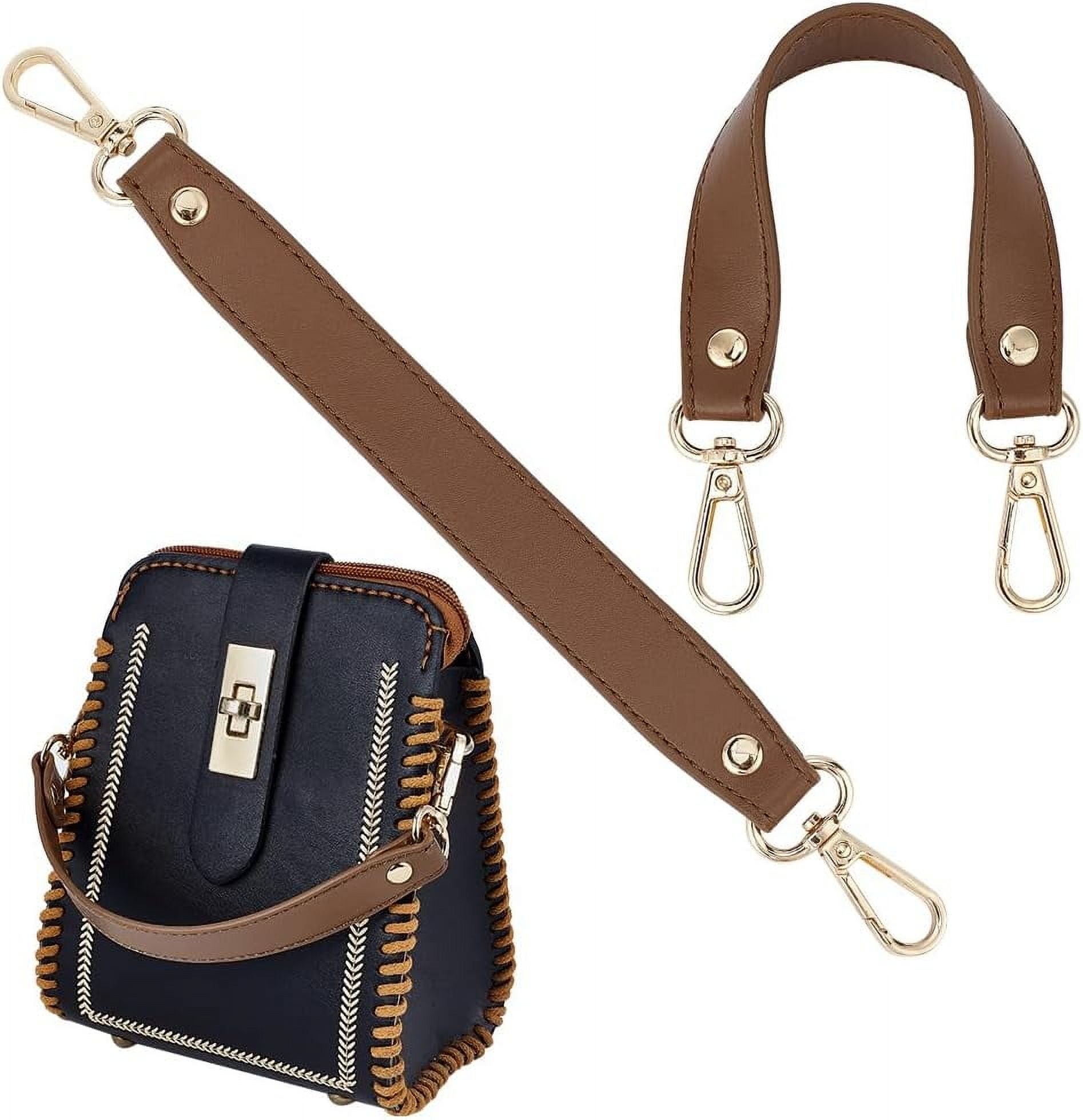2Pcs PU Leather Handbag Handle 11.2 Inch Short Leather Purse Strap Tote ...