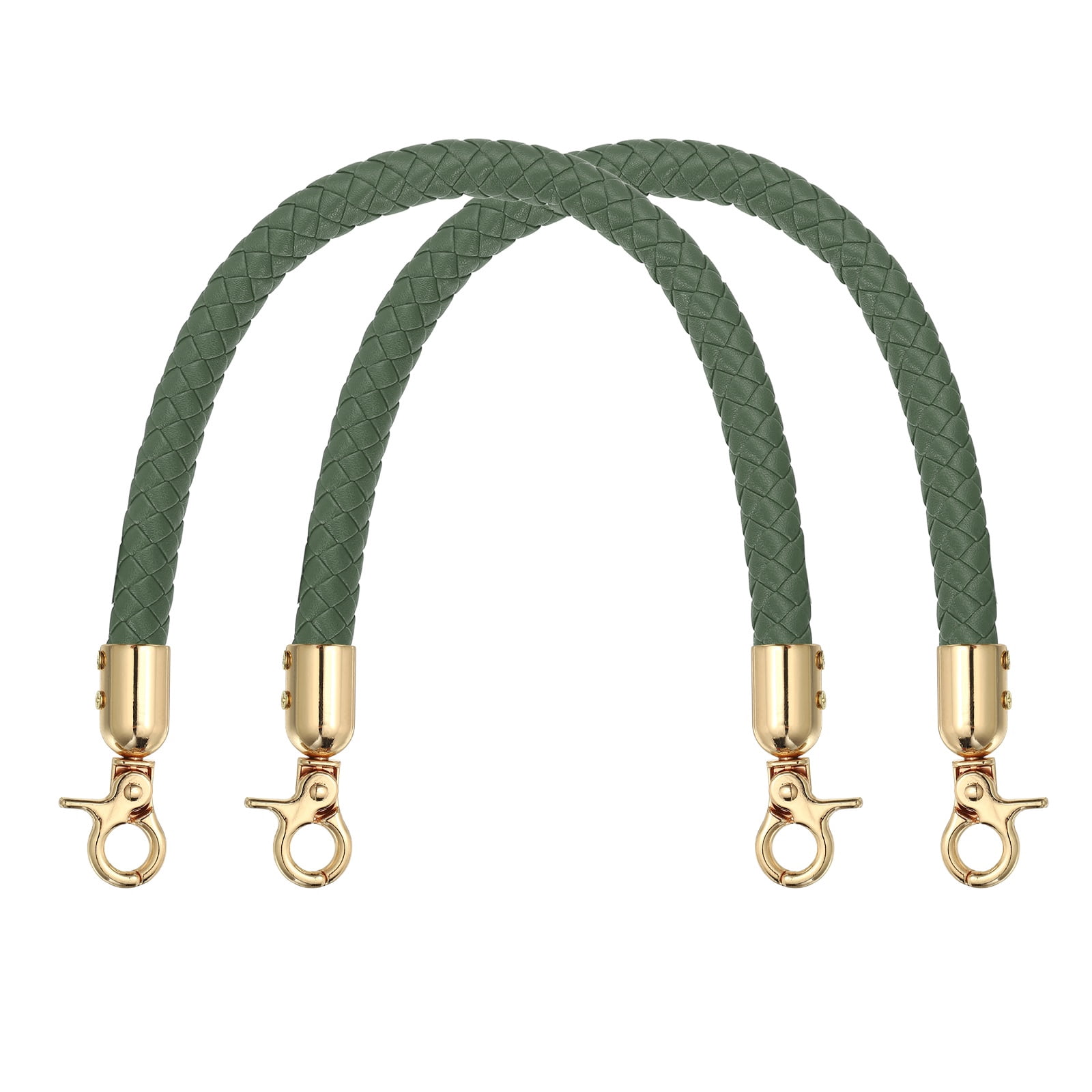 2Pcs PU Leather Handbag Handles, 35cm/14" Short Braided Purse Strap ...