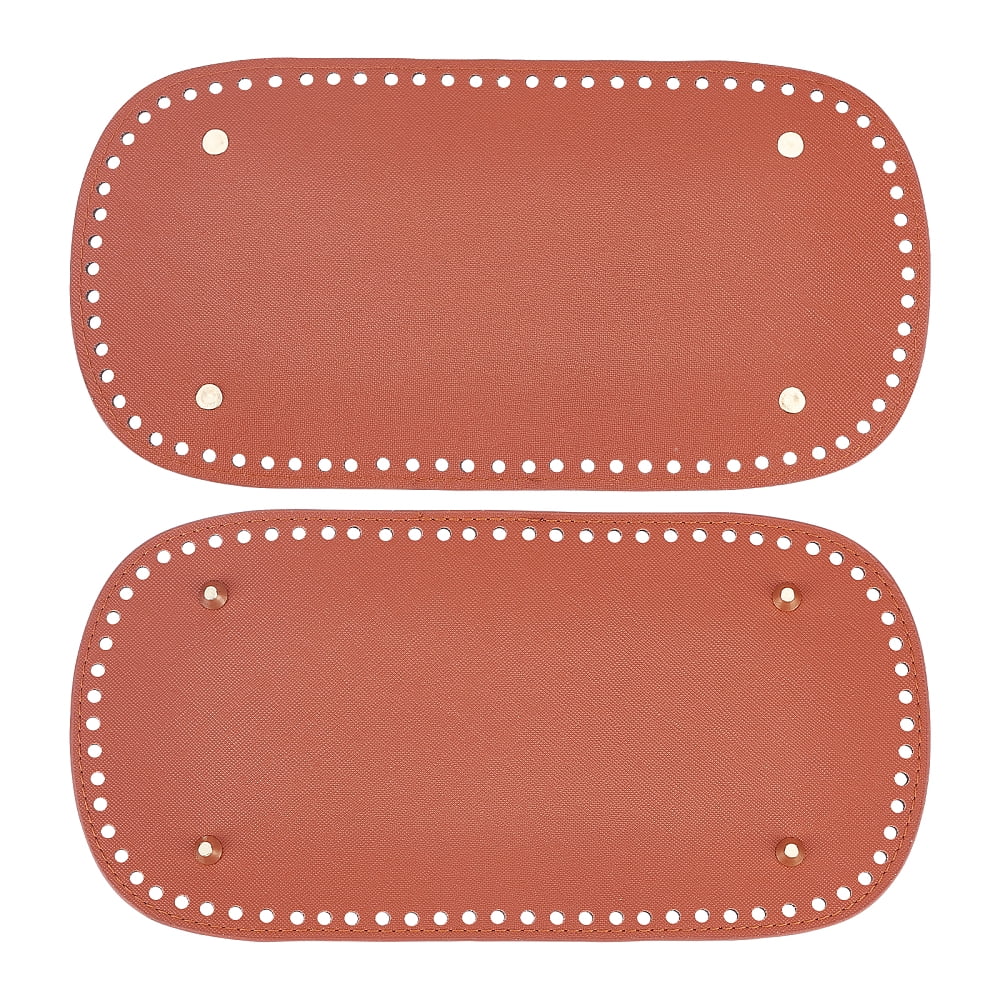 2Pcs PU Leather with Iron Oval Bottom for Knitting Bag Women Bags ...