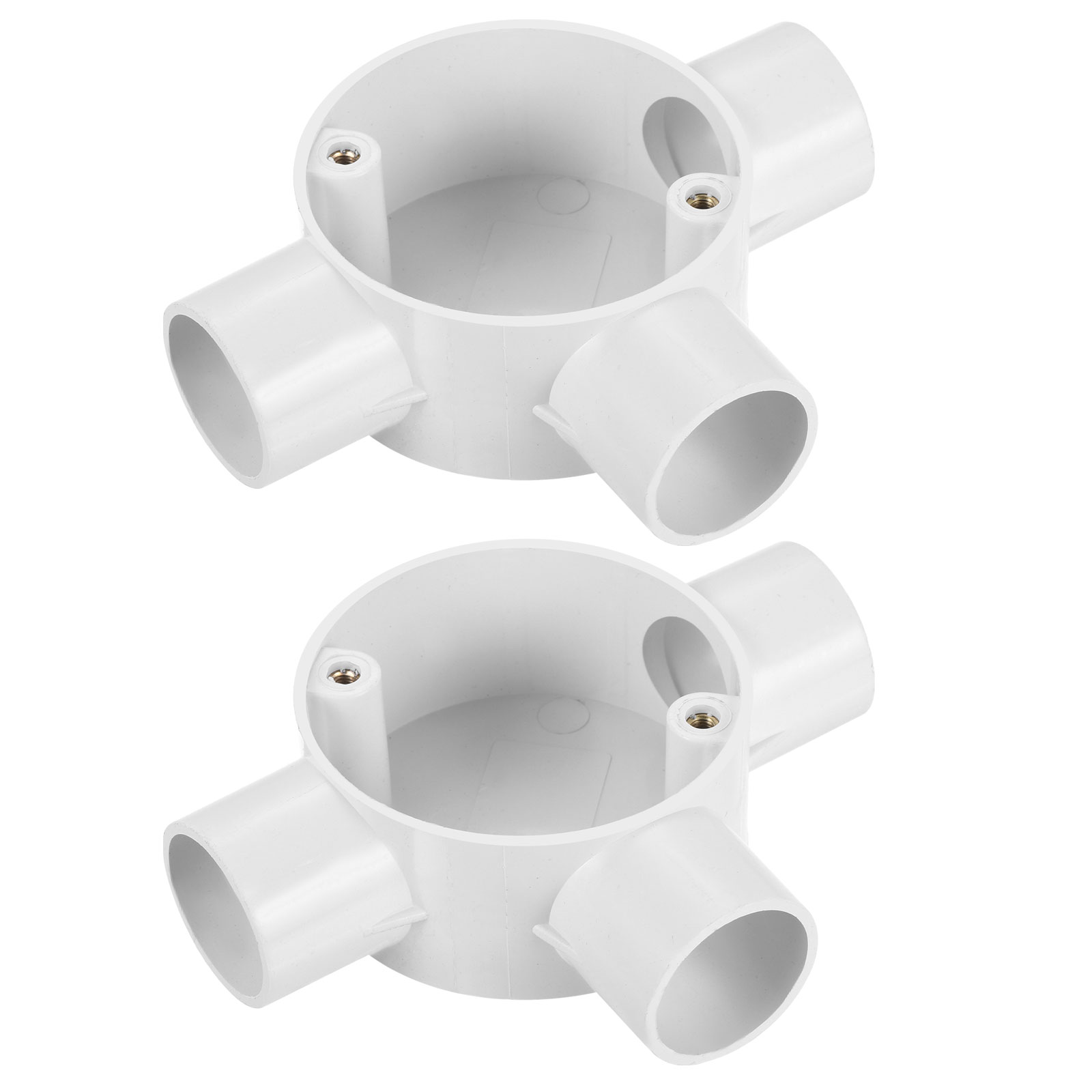 2Pcs PVC Conduit Box Junction Box 3 Way 25mm M4 x 0.7 Waterproof ...