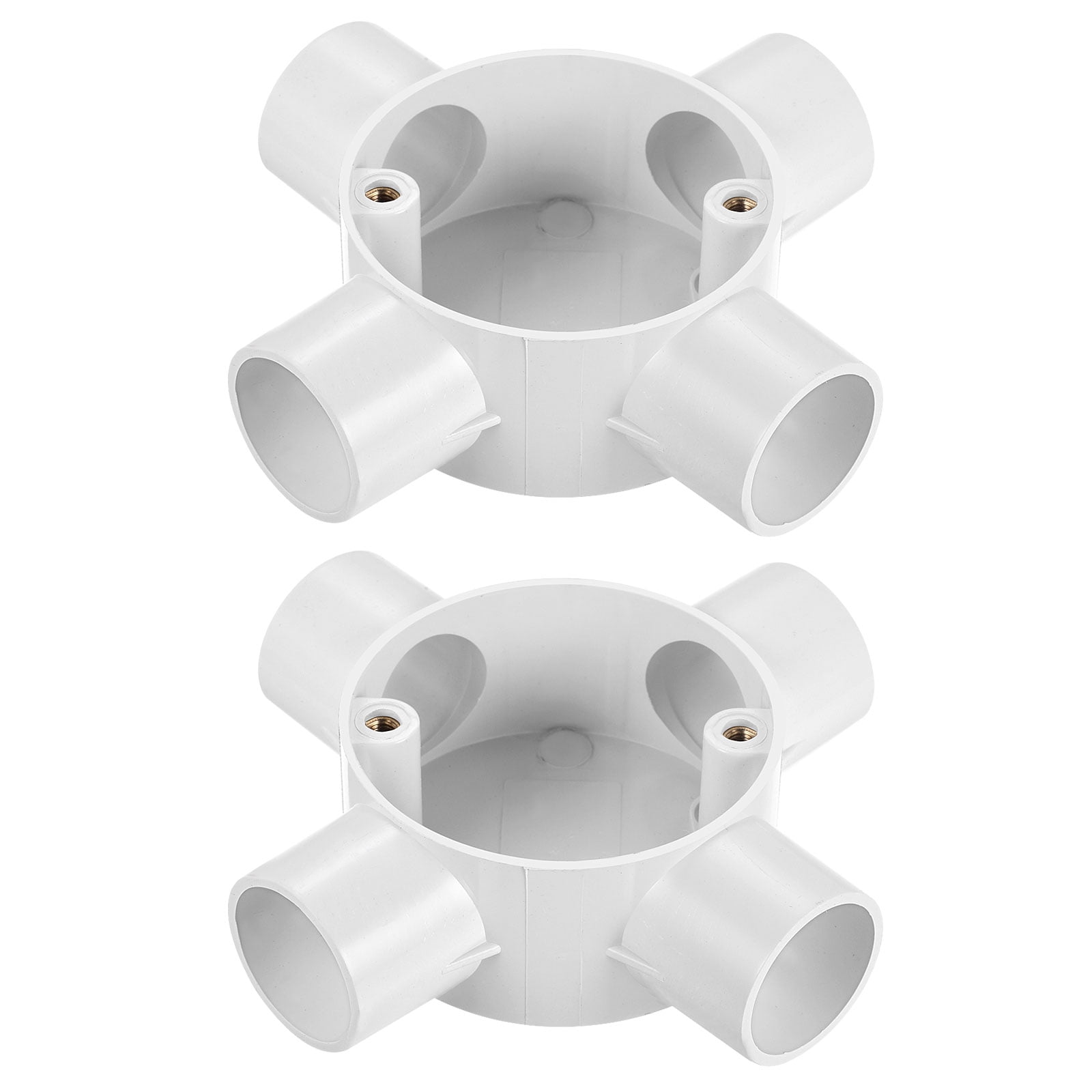 2Pcs PVC Conduit Box Junction Box 4 Way 25mm M4 x 0.7 Waterproof ...