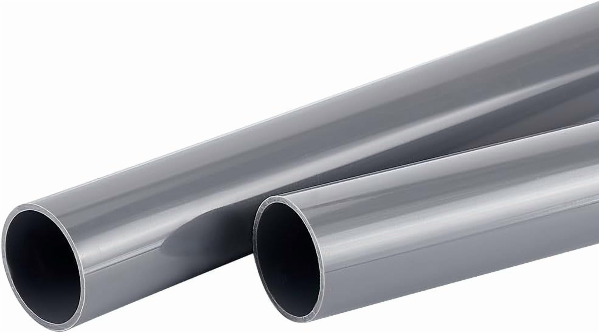 2Pcs PVC Rigid Round Pipes 13.8 Inch Black Hollow Round Tubes 1.6 Inch ...