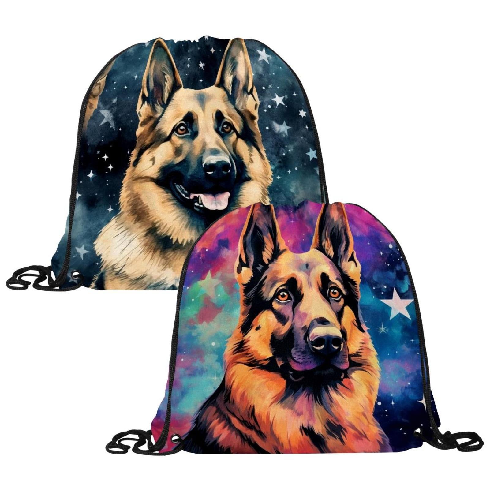 2Pcs Painted Star Collie Drawstring Bag,Water Resistant Gym Bag String ...