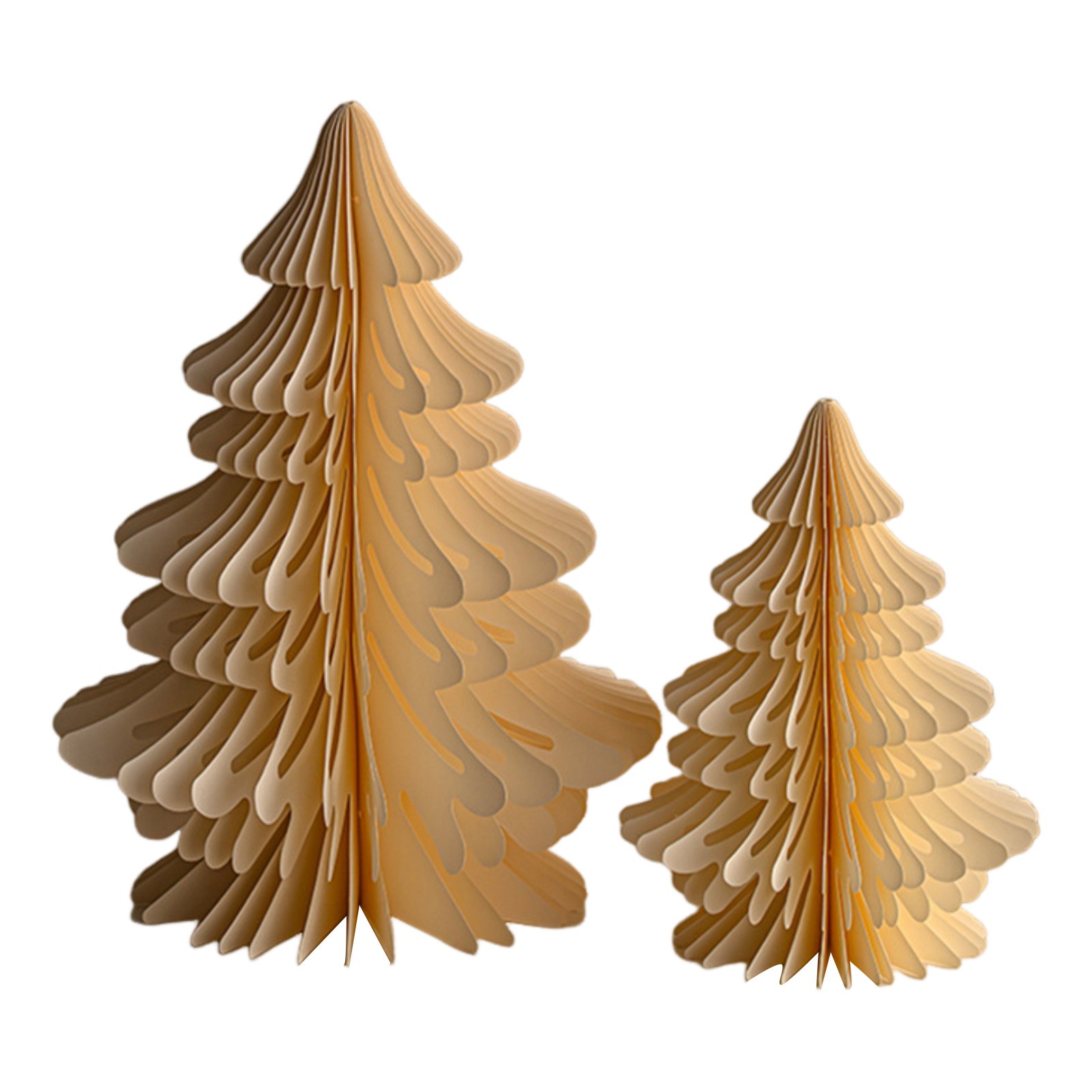 2Pcs Paper Christmas Tree Decoration 3D Honeycomb Trees Table ...
