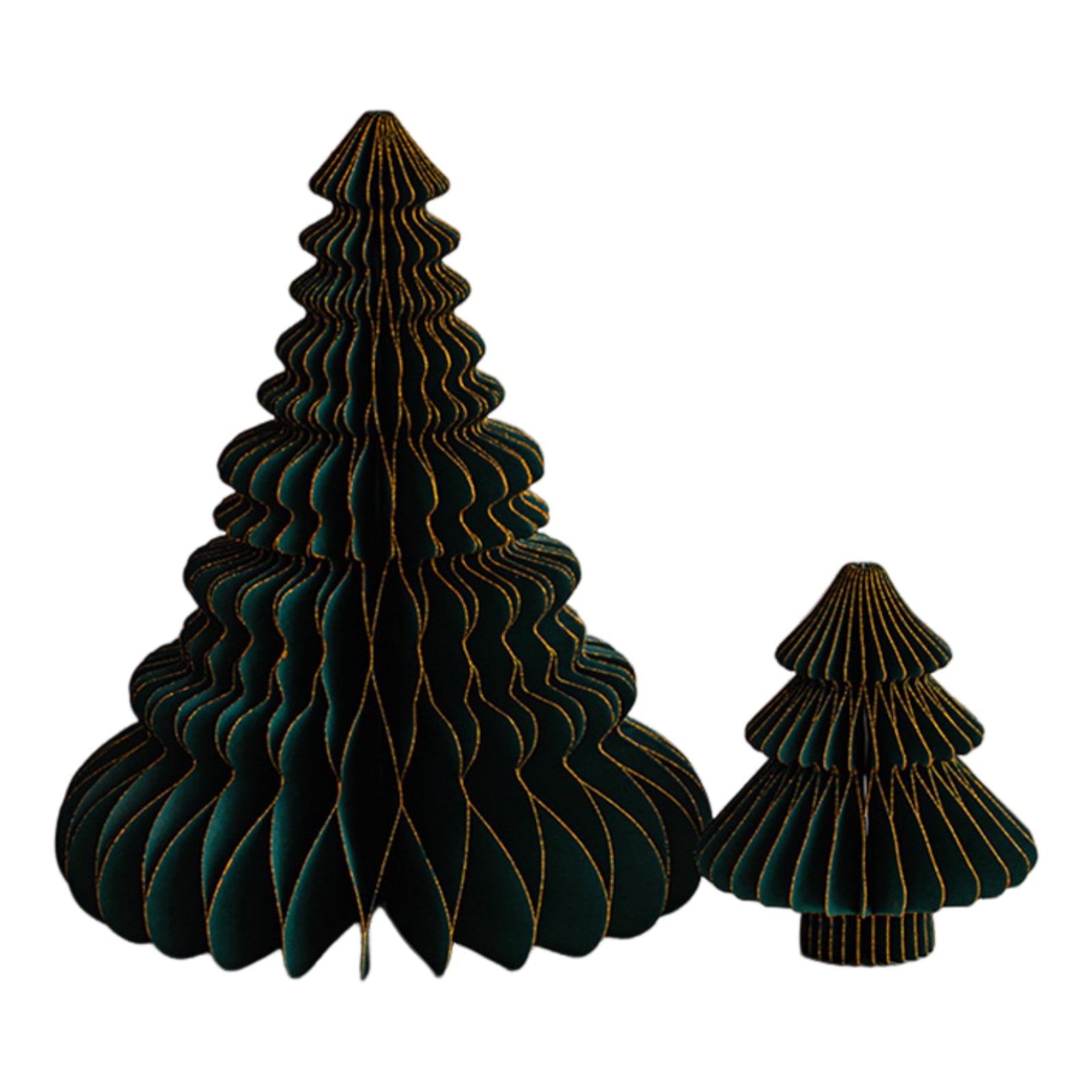 2Pcs Paper Christmas Tree Decoration 3D Honeycomb Trees Table ...