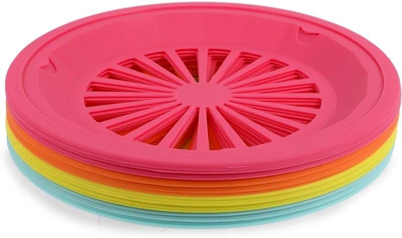 2Pcs Paper Plate Holders 10.3 Inch Reusable Plastic Paper Plate Holder ...