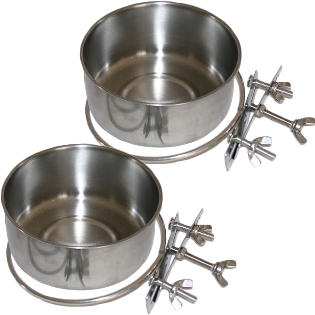 2Pcs Parrot Feeder Bird Cage Mount Bird Trough Bird Food Container Bird ...