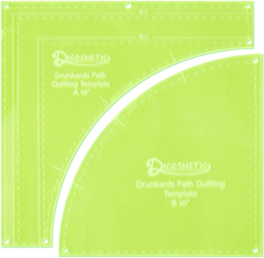 2Pcs Path Quilting Templates Acrylic Rulers Sewing Rulers Set Creative ...