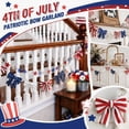 2Pcs Patriotic Bow Garland Banner for Independence Day 4th of July Home ...