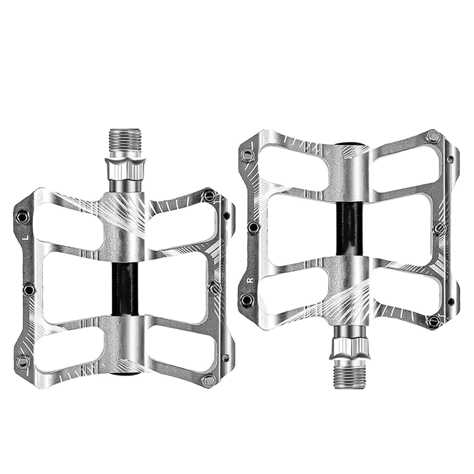 2Pcs Pedals Lightweight Fine Workmanship Aluminum Alloy Cycling Riding Flat Pedals for Mountain ...