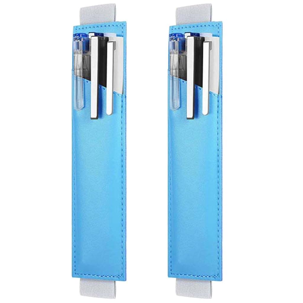 2Pcs Pen Holder with Adjustable Elastic Bands Pencil Case Notebook Pen ...