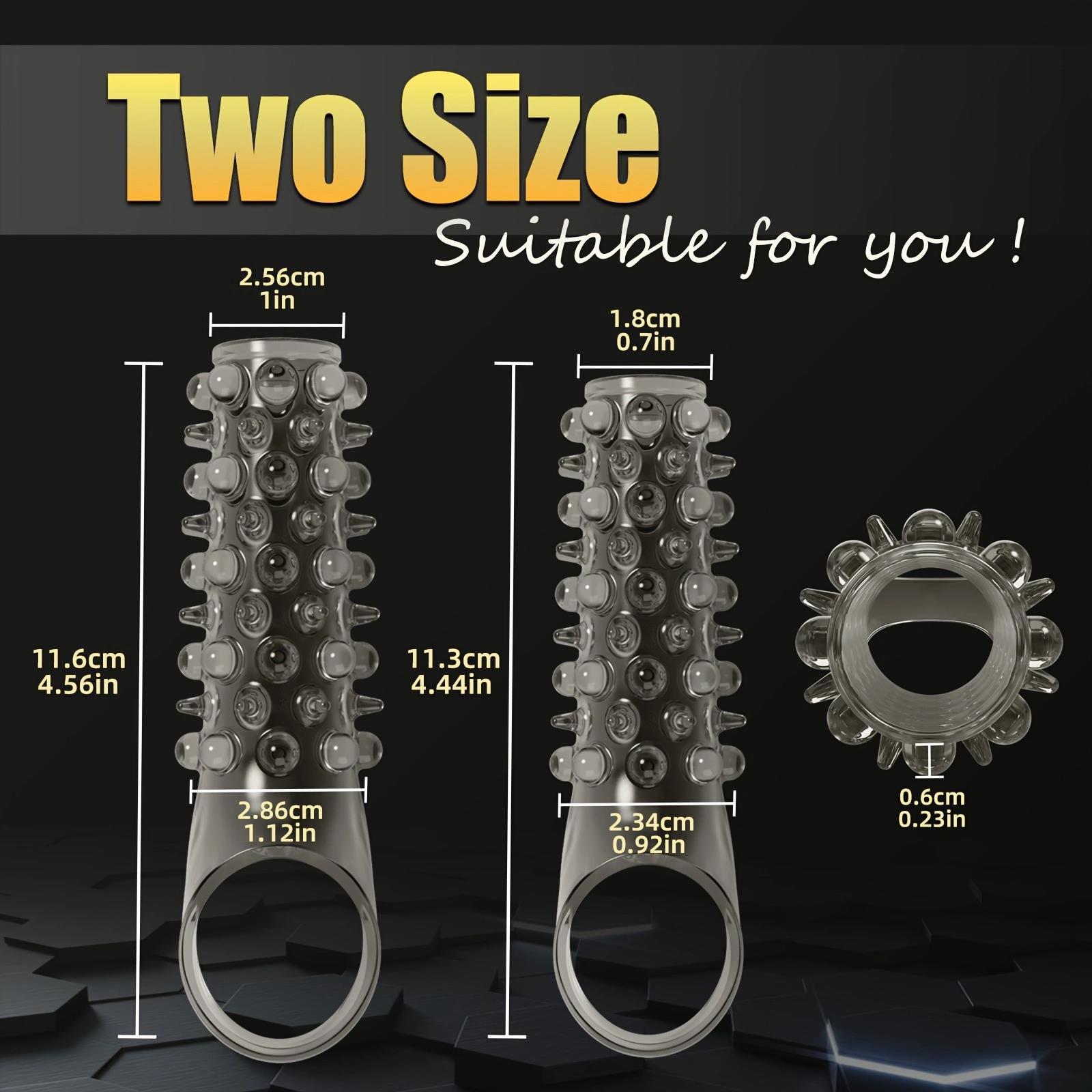 2pcs Penis Rings Penis Sleeve Cock Rings Cock Sleeve Delay Ejaculation