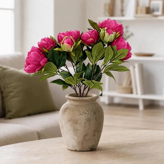 2Pcs Peony Artificial Flowers, Artificial Peonies, Silk Peonies Flowers ...