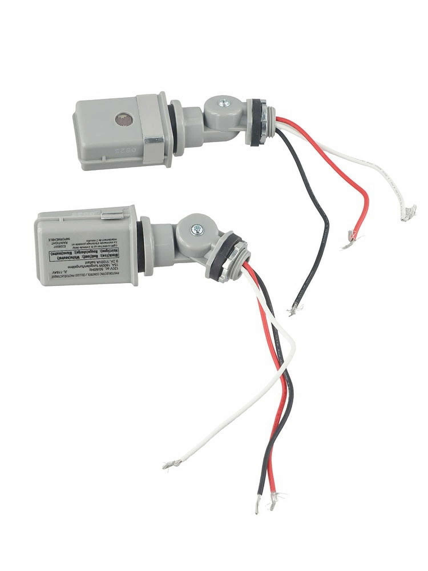 2Pcs Photocell Sensor 120Vac Swivel Mount Photocell For Outdoor For ...