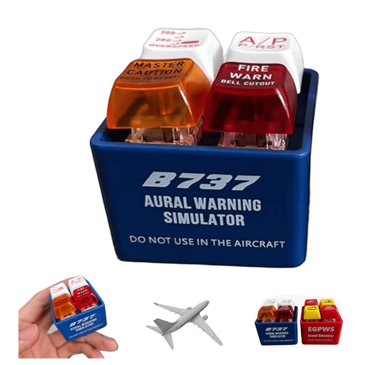2Pcs Pilot and Crew Alert Keychain - EGPWS Simulator, LED Aviation ...