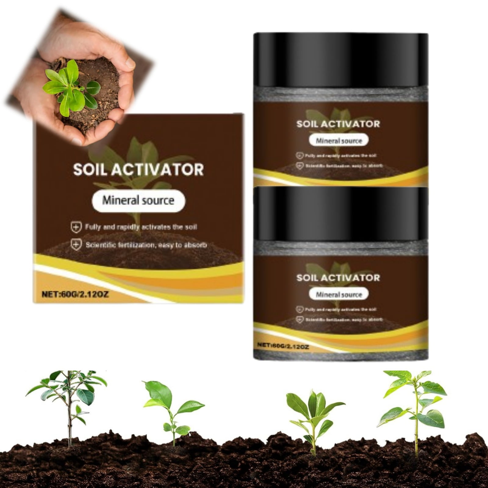 2Pcs Plant Growth Soil Activator - Liquid Fertilizer for Better ...