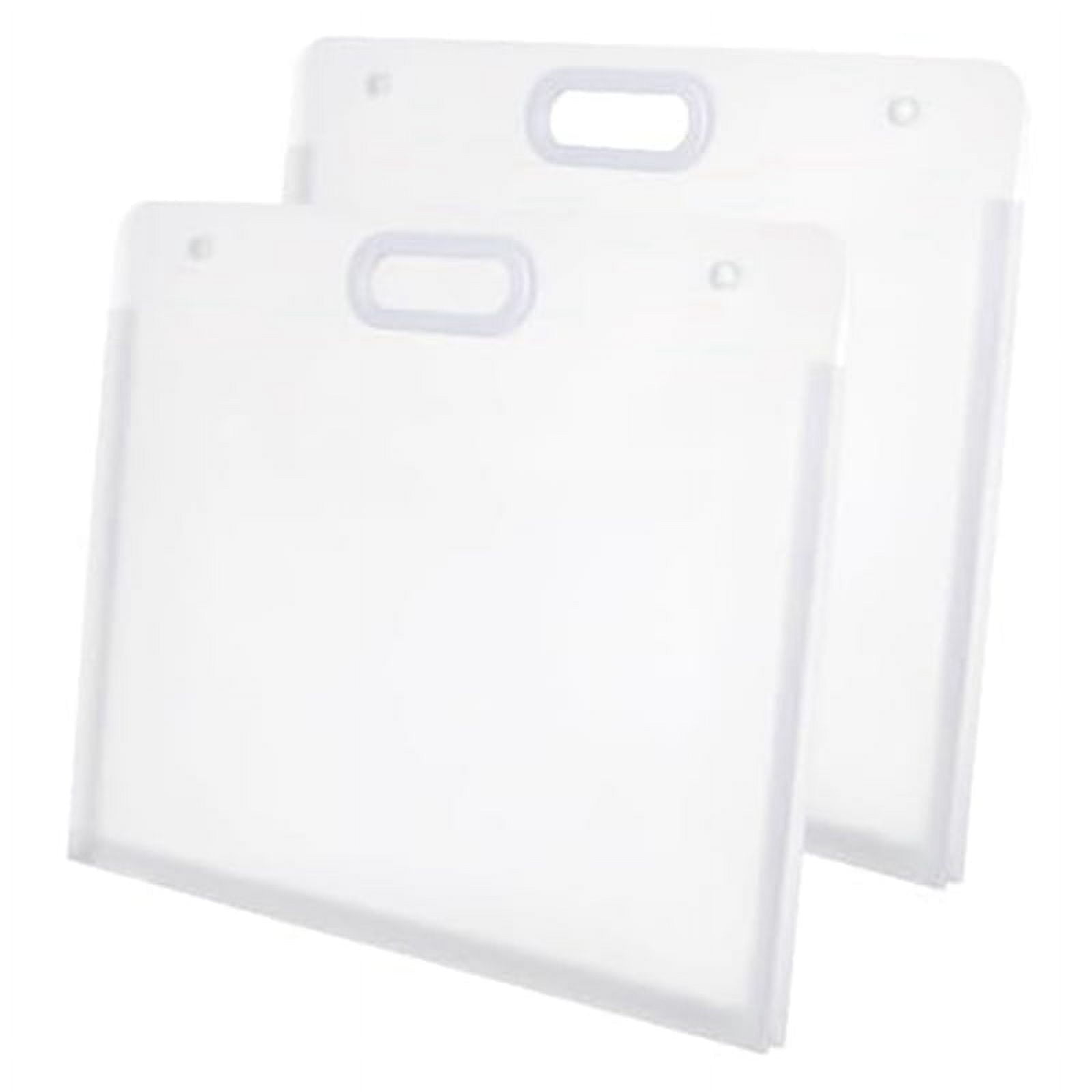 2Pcs Plastic Art Folders,Waterproof Folders with Handles Rectangular ...