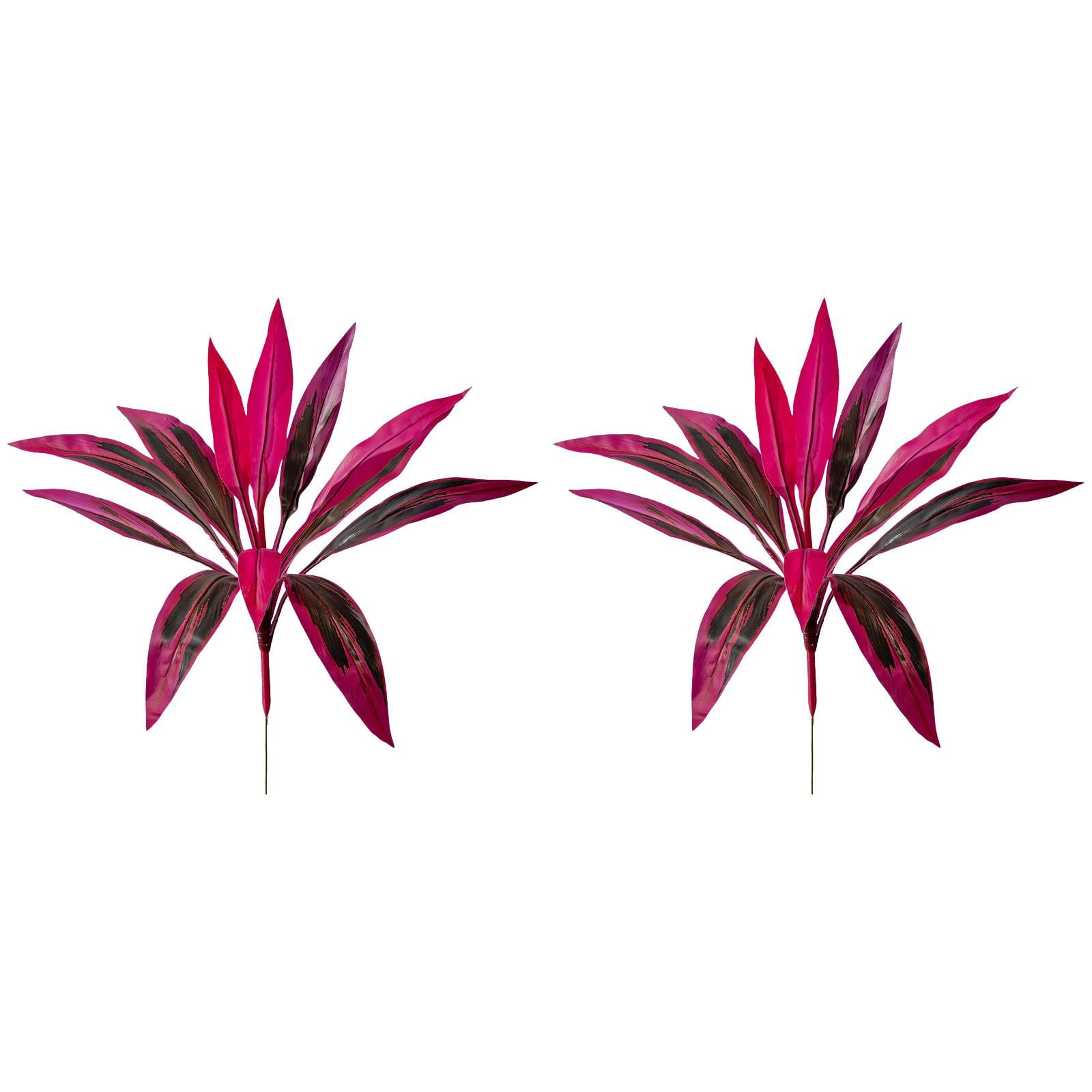 2Pcs Plastic Artificial Tropical Plants Outdoor Uvresistant Large Faux ...
