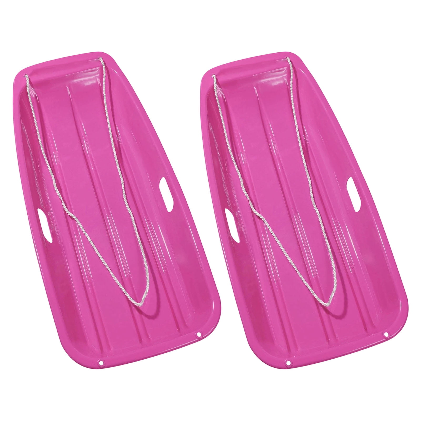 2Pcs Plastic Cold Resistant Toboggan Plastic Sled Board Snow Sled with ...