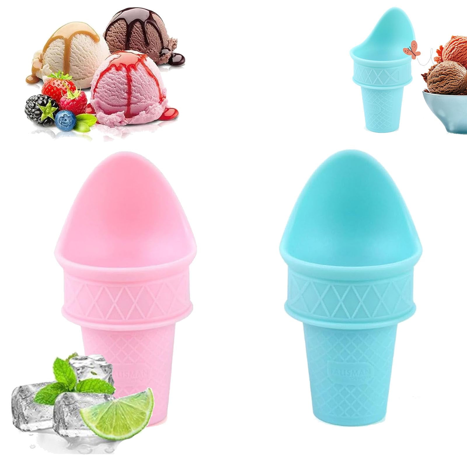 2Pcs Plastic Ice Cream Cone Holder Ice Cream Snow Cone Rack, 2024 New ...