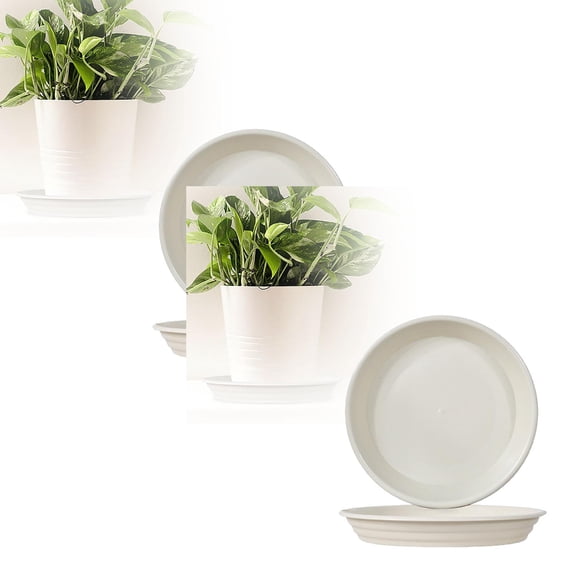 2Pcs Plastic Large Potted Pots And Drip Trays Suitable For Indoor And ...